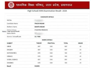 Prachi Nigam (UP Board Class 10 Topper) Age, Family, Biography ...
